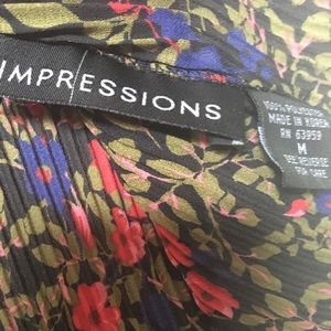 Impressions | Tops | Impressions Floral Print Sleeveless Stretch Top ...